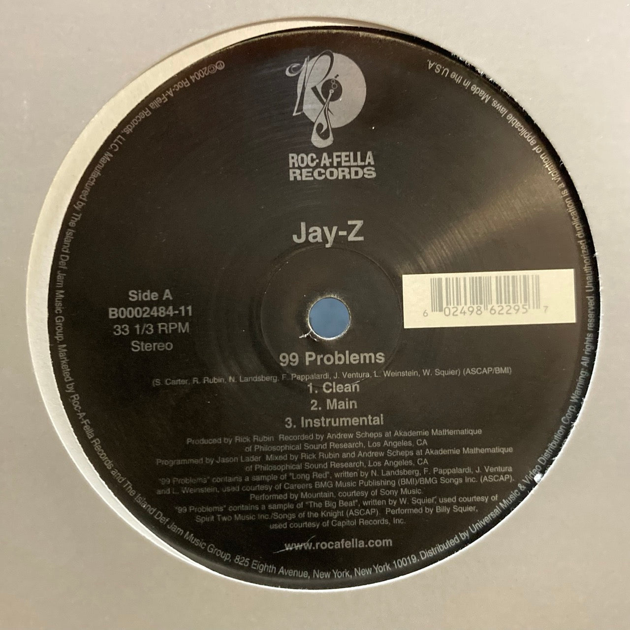 Jay-Z - 99 Problems [12"] – AGS Honolulu