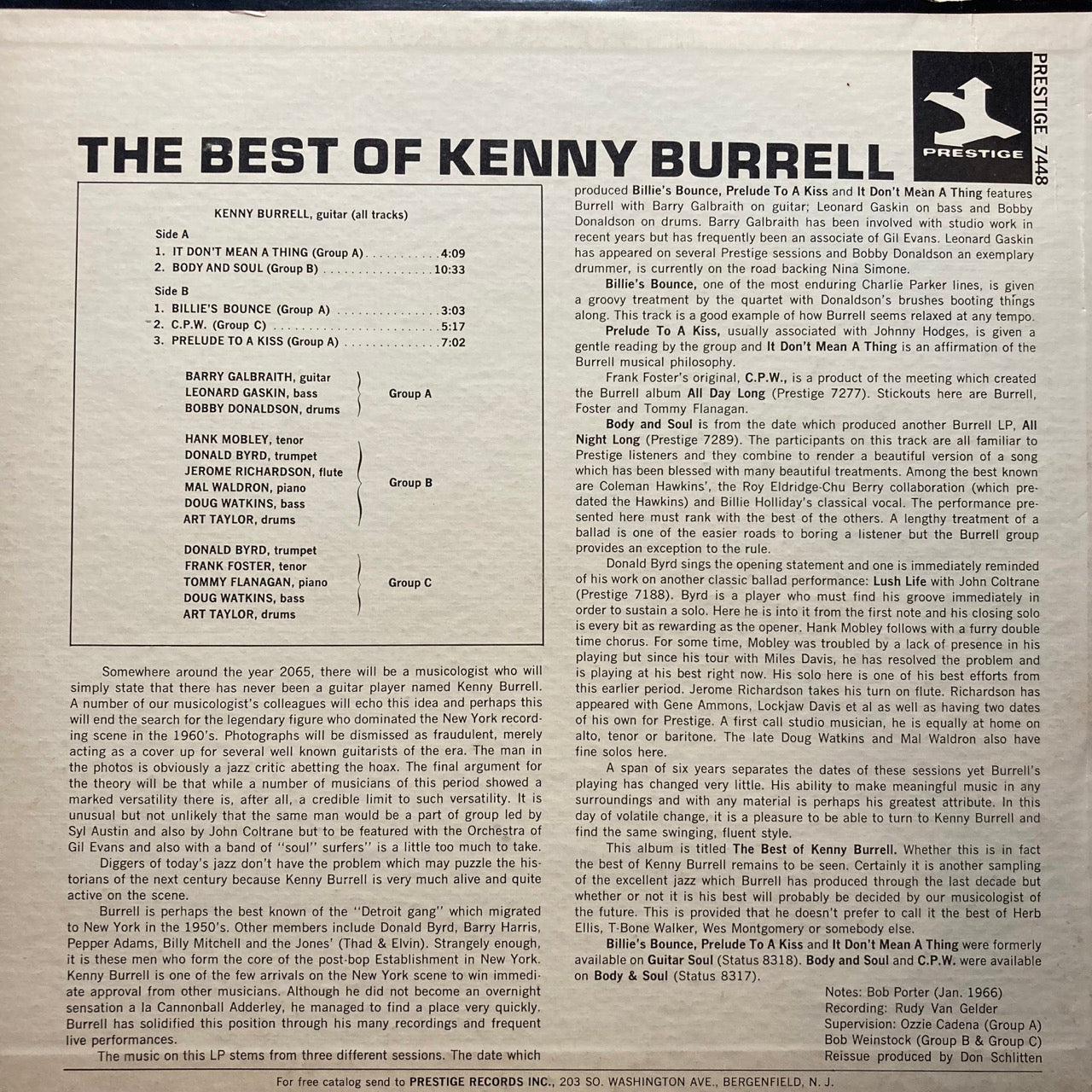 Kenny Burrell - The Best Of Kenny Burrell – AGS Honolulu