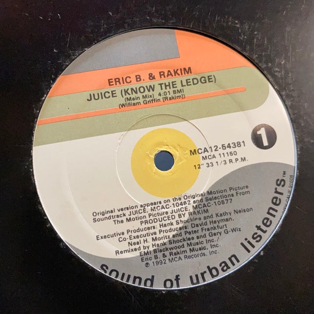 Eric B. and Rakim - Juice (Know The Ledge) [12"] – AGS Honolulu
