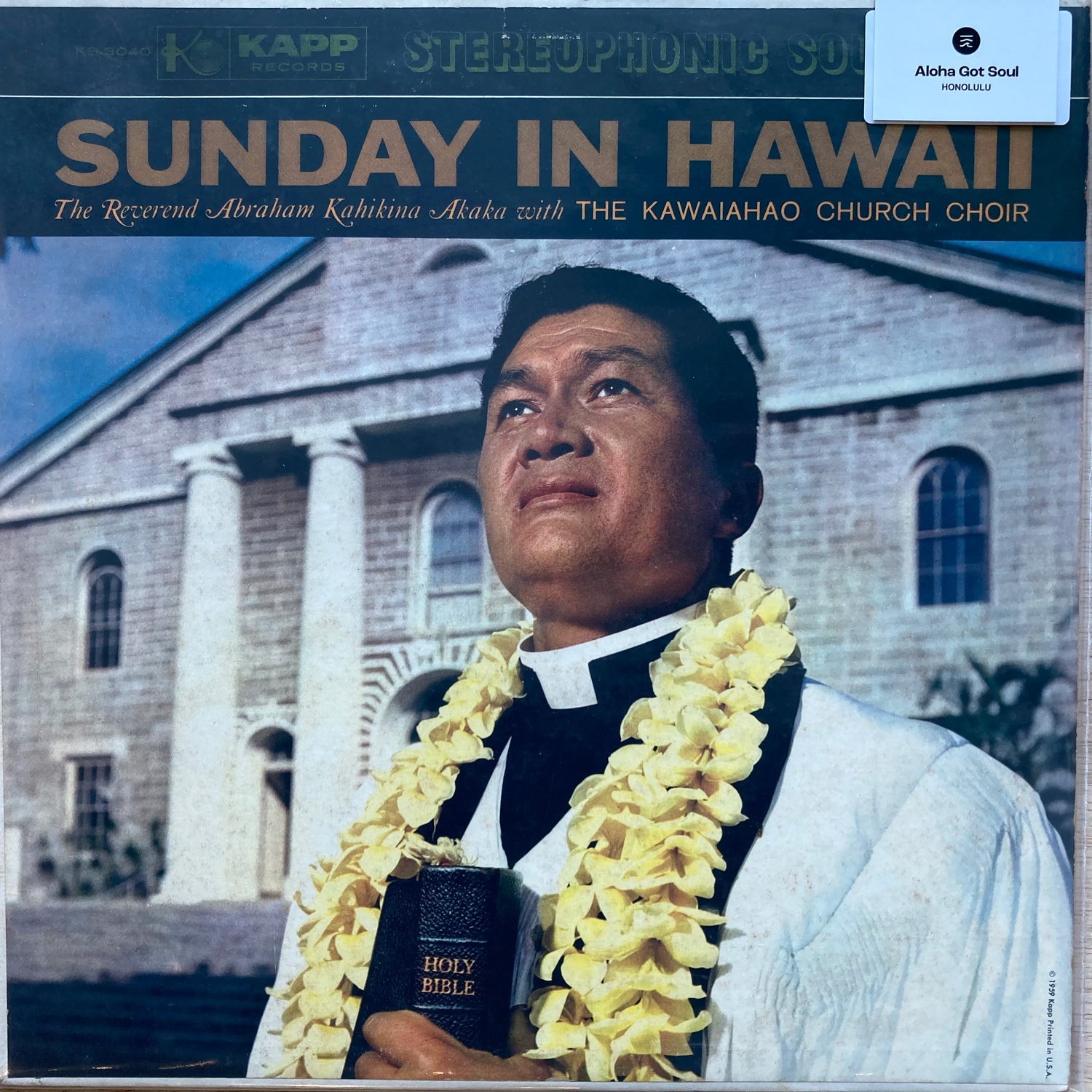 Sunday in Hawaii - Reverend Abraham Kahikina Akaka – AGS Honolulu