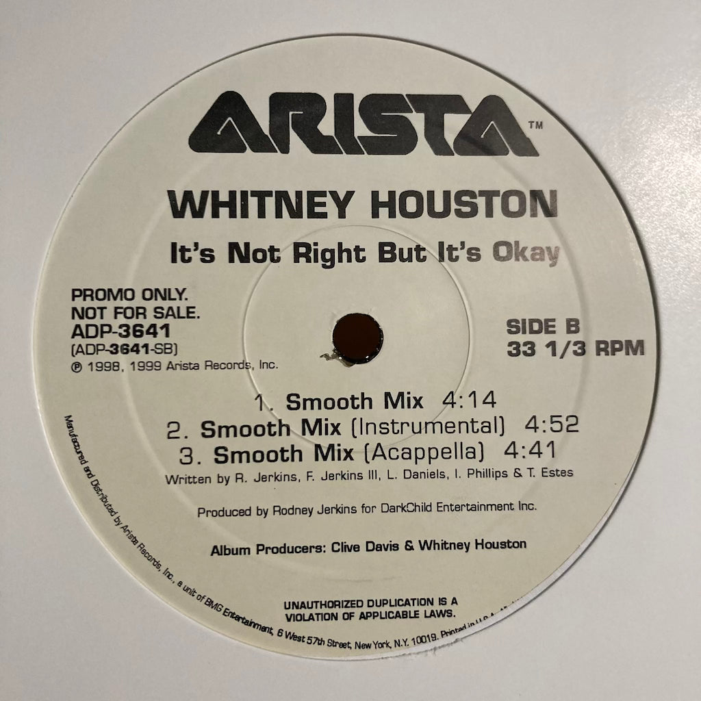 Whitney Houston - It's Not Right But It's Okay – AGS Honolulu