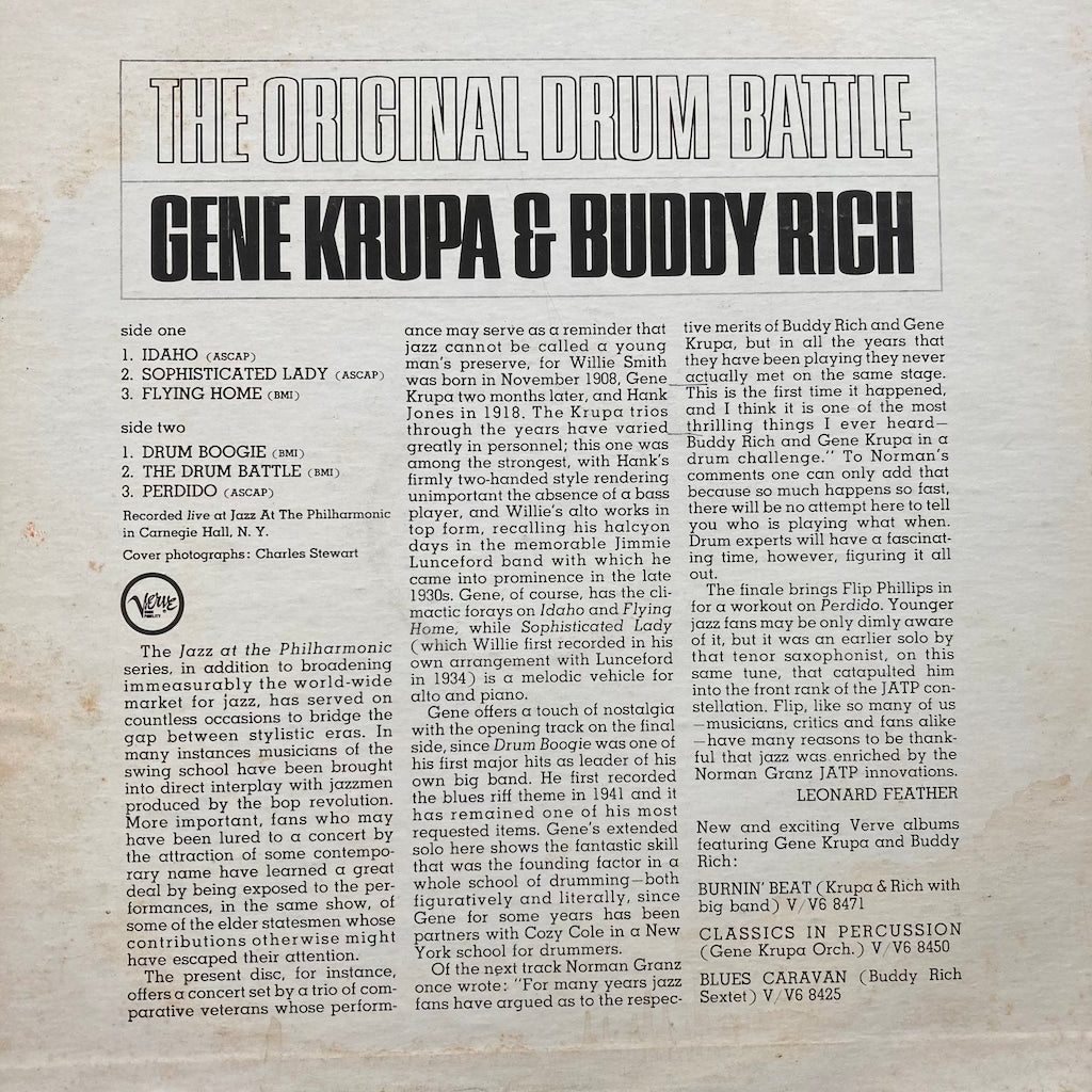 Gene Krupa & Buddy Rich - The Original Drum Battle! – AGS Honolulu